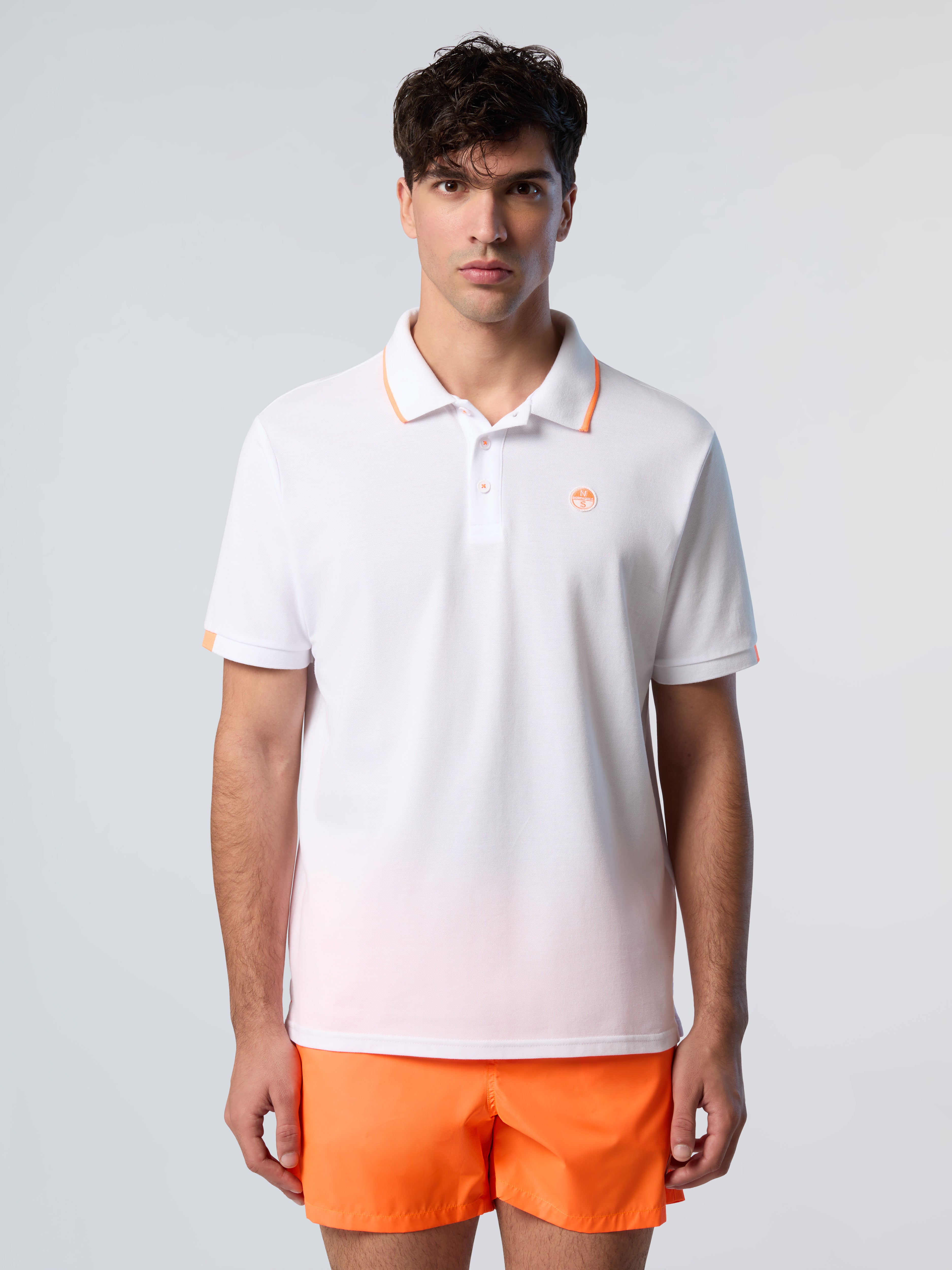 Polo shirt with neon logo | North Sails